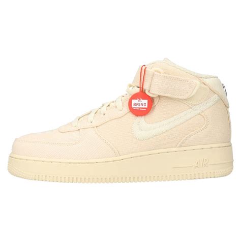 NIKE ナイキ STUSSY AIR FORCE 1 MID FOSSIL ステューシー エアフォース1ミッドフォシルスニーカー
