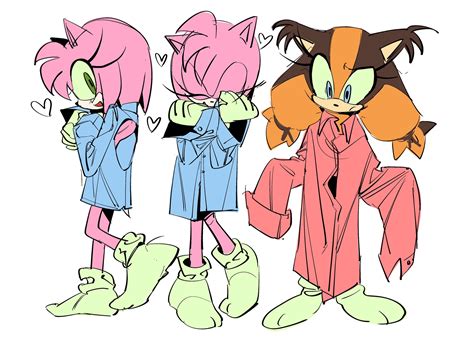 Amy Rose And Sticks The Badger Sonic And More Drawn By Mojunpwo
