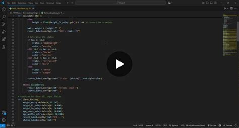Oasisinfobyte Python Bmicalculator Internship Codingjourney Shrushti Bangre