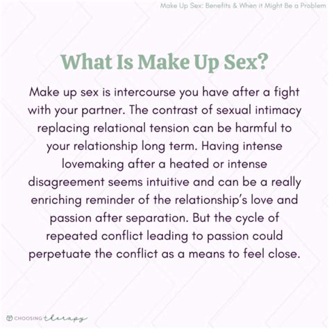 Is Makeup Sex Good Or Bad For Relationships