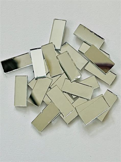 Rectangle Glass Mirror Mosaic Tiles Shisha Mirror For Art And Crafts