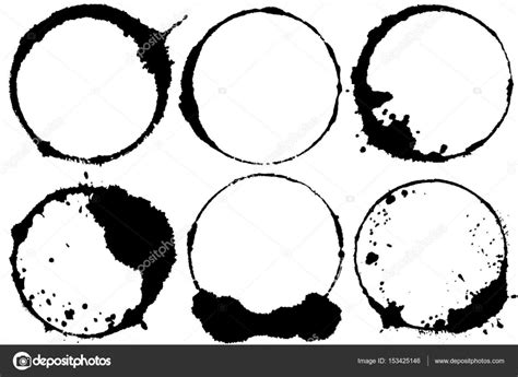 Solar Eclipse Set Of Brush Stroke Circles Stock Vector By ©lalan33