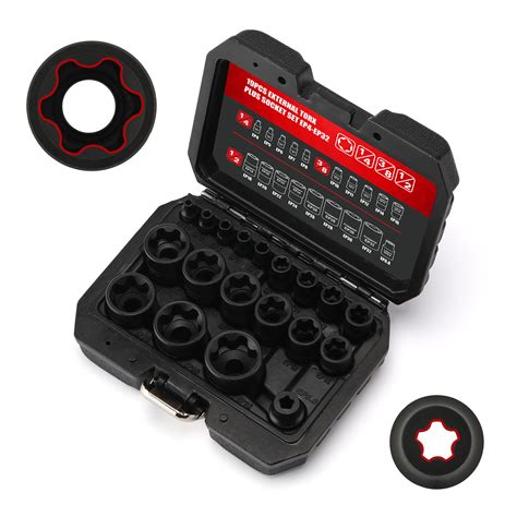 Casoman 19pcs External Torx Plus Socket Set 6 Point Ep Socket Ep4 Ep3 — Casoman Direct