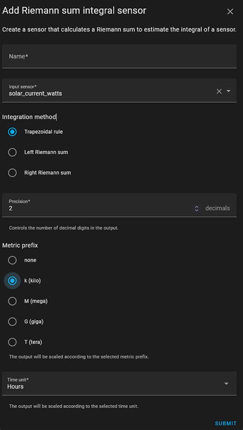 integration riemann sum integral for solar panels showing unexpected