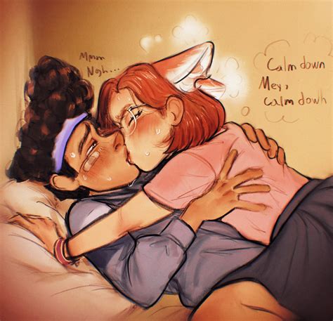Rule 34 1boy 1girls Bandage Female Fully Clothed Glasses Kissing Male