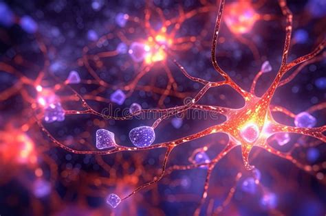 Science And Medicine Abstraction With Neurons Transmitting Synapse