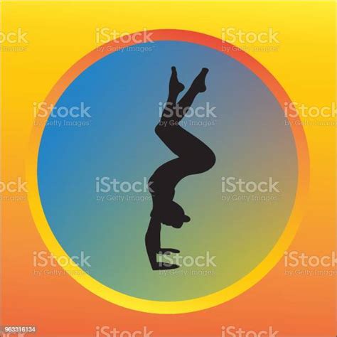 실루엣 젊은 여자 연습 요가 소녀 필 라 테 스입니다 추상적인 배경 로터스 아이콘 벡터 가냘픈에 대한 스톡 벡터 아트 및 기타 이미지 가냘픈 균형 디자인 Istock
