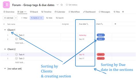 My Tasks List View How To Group By Custom Field But Sort By Due Date Ask The Community