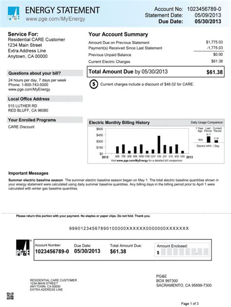 Cable Bill Template