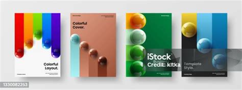 깨끗한 3d 볼 전단지 템플릿 번들 기하학적 핸드빌 A4 벡터 디자인 레이아웃 구성 A4 용지에 대한 스톡 벡터 아트 및 기타 이미지 A4 용지 개념 개체 그룹