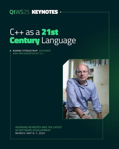 Qtws25 Cplusplus Cpp Bjarnestroustrup Softwareengineering Rolf