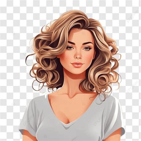 긴 곱슬머리를 가진 여자의 그림 그림 긴 곱슬머리를 가진 여자의 긴 머리 Png 일러스트 및 이미지 에 대한 무료 다운로드