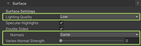 Nature Shaders Stylized Shading Surface Settings