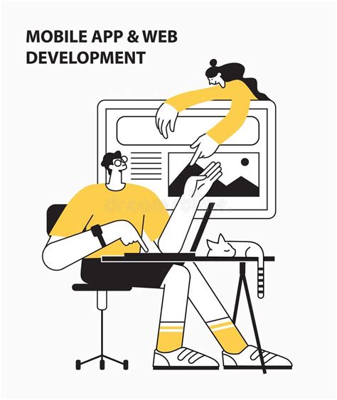 Web Development Agency Abstract Concept Vector Illustration Set Front And Back End Development