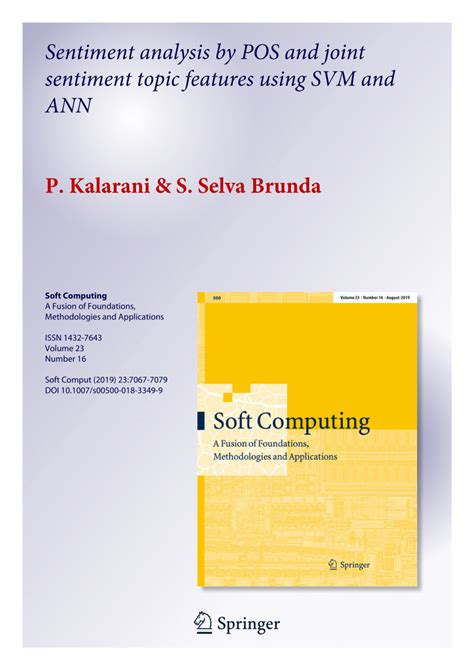 Pdf Sentiment Analysis Using Svm And Ann