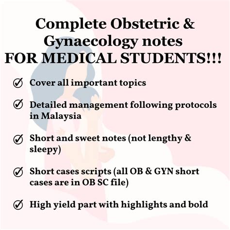 COMPLETE NOTES Of O G Obstetric And Gynaecology For MEDICAL BabeS Shopee Malaysia