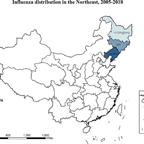The Geographical Location Of Northeast In China The Map Was Created By