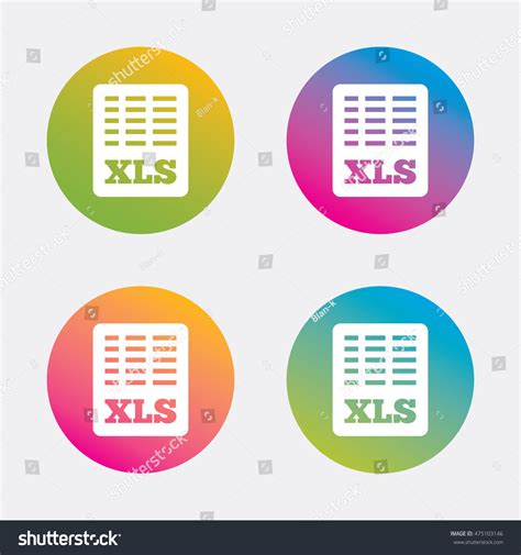 Excel File Document Icon Download Xls Stock Vector Royalty Free 475103146 Shutterstock