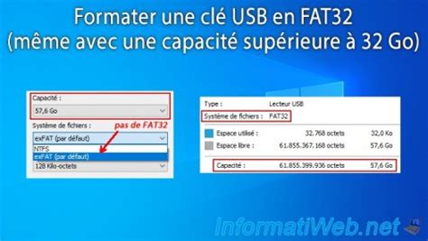 Formater une clé USB en FAT32 même avec une capacité supérieure à 32