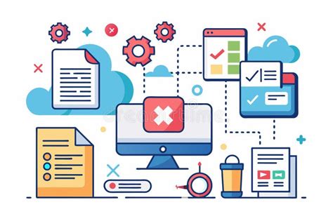 The Artwork Illustrates Various Data Entry Mistakes Using Simple Drawings Emphasizing Digital