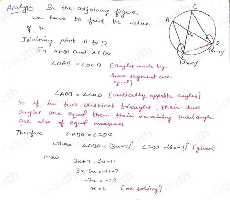 Solved Find The Value Of X Geometry