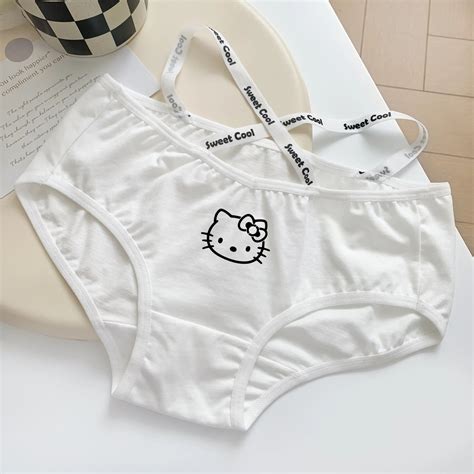 Anime Kuromi Underwear For Girls Cute Hello Kitty Pure Cotton Pants