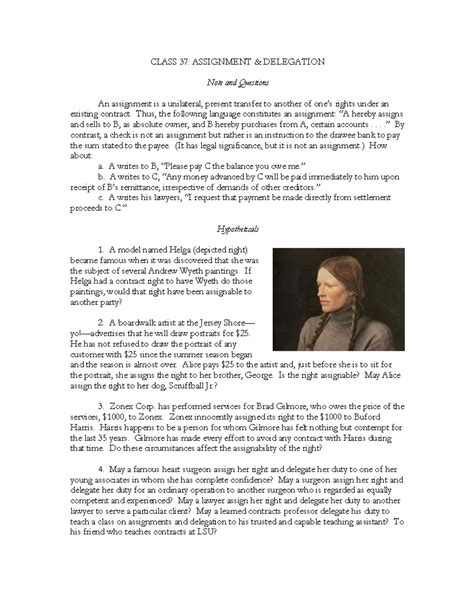 Class 37 Handout Practice Guide Class 37 Assignment And Delegation