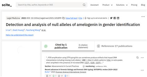 Detection And Analysis Of Null Alleles Of Amelogenin In Gender