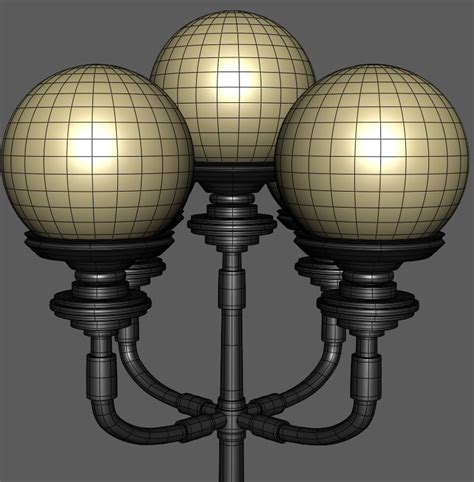 화이트 글로브 가로등 3d 모델 9 Ma Obj Fbx Max Free3d