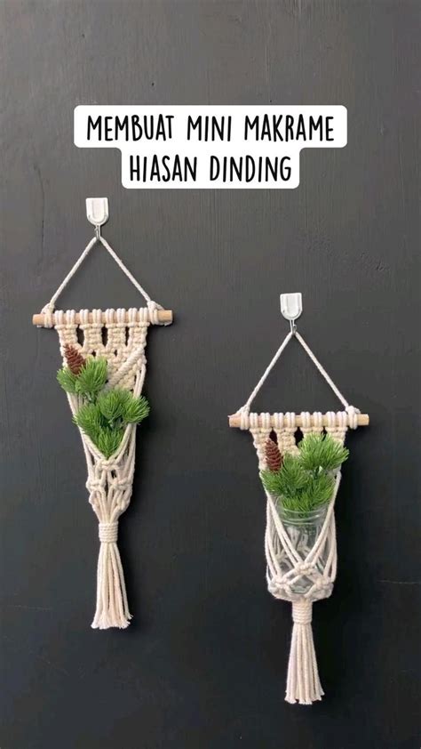 Membuat Mini Makrame Hiasan Dinding Untuk Dekorasi Rumah Diy Macrame Plant Hanger Tutorials