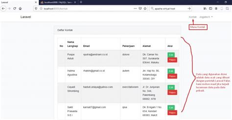 Tutorial Laravel 6x Crud Menampilkan Data Dari Database Dengan