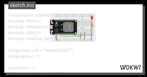 10 WebServer DHT LED Wokwi ESP32 STM32 Arduino Simulator