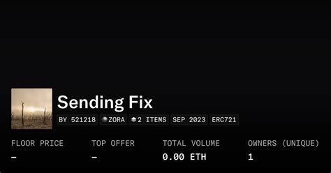 Sending Fix Collection Opensea