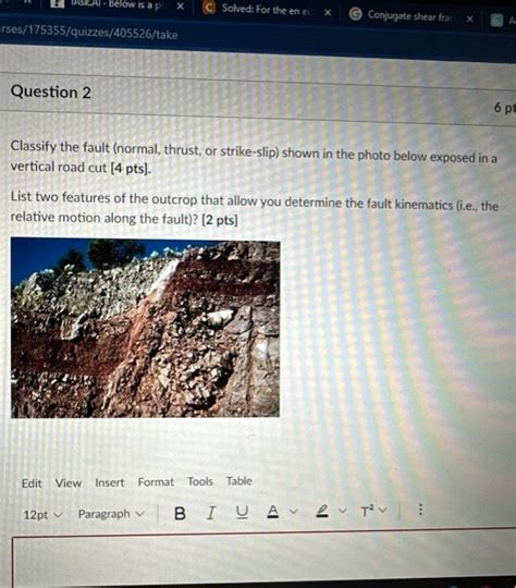 Solved Classify The Fault Normal Thrust Or Strike Slip