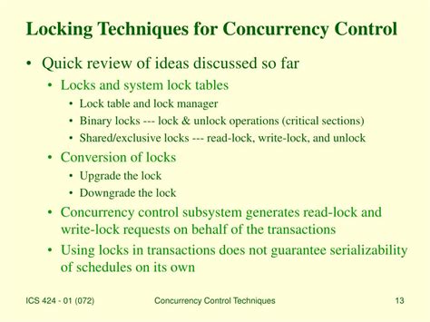 PPT Concurrency Control Techniques Chapter PowerPoint Presentation ID