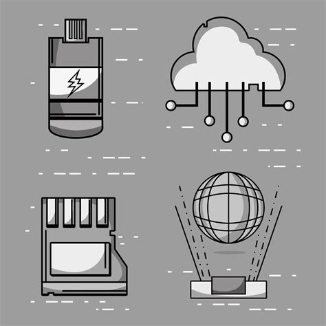 Set Technology Patches Data Information Vector Art At Vecteezy