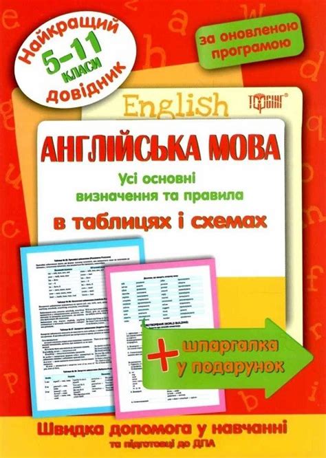 Найкращий довідник Англійська мова в таблицях і схемах 5 11 класи Граматика англійської мови