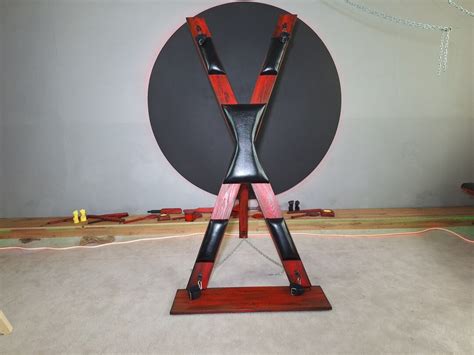 St Andrew S Cross With Footrest Bdsm Cross Sex Games Bondage Gear Dungeon Furniture Etsy Uk