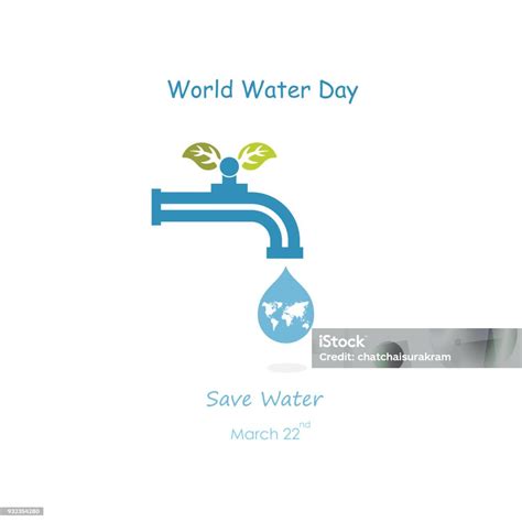 물 방울 및 물 아이콘 지구본 아이콘 벡터 디자인 서식 파일을 누릅니다 세계 물의 날 아이콘입니다 세계 물의 날 아이디어 캠페인 개념 인사말 카드와 포스터 벡터 일러스트