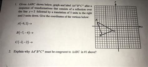 Solved Given ABC Shown Below Graph And Label B C Chegg