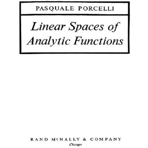 خرید و قیمت دانلود کتاب Linear Spaces Of Analytic Functions ترب