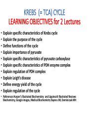 Understanding The Krebs Cycle Functions And Significance Course Hero