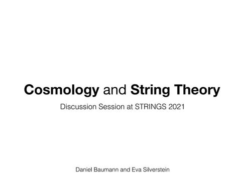 Cosmology And String Theory Ppt