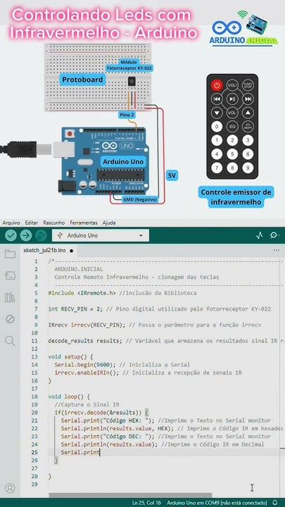 Como Acender Leds Com Controle Infravermelho Parte 1 Comofazer
