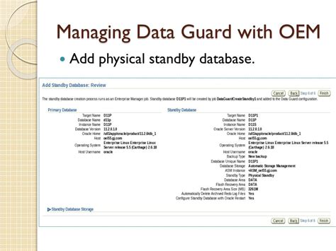 Ppt Oracle Data Guard 11g Release 2 With Oracle Enterprise Manager