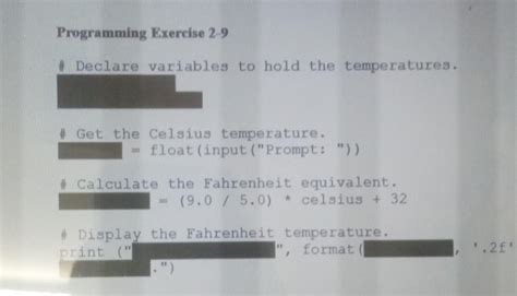 Solved Programming Exercise 2 9 Declare Variables To Hold