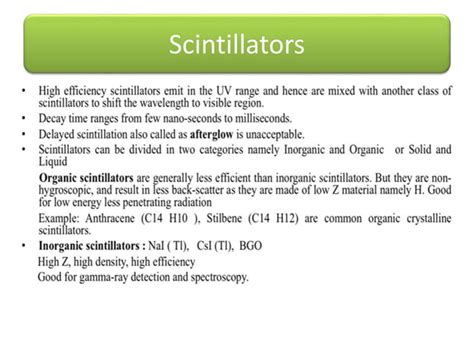 Radiation Detection Principles Pptx