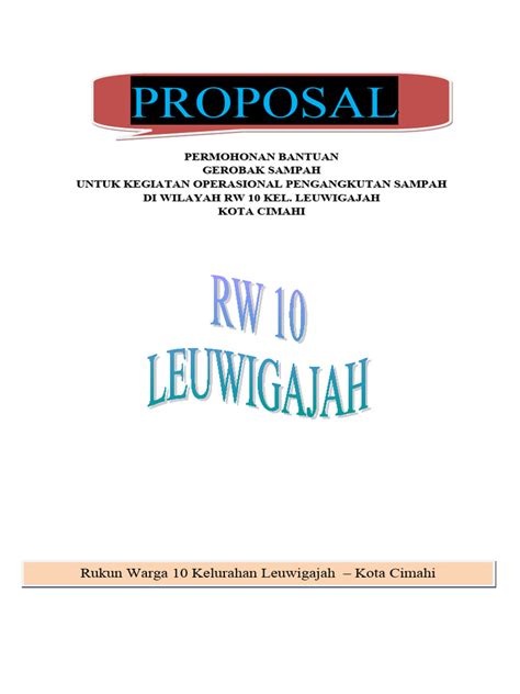 Proposal Gerobak Rw 10 Lg Pdf