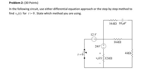 solved problem 2 30 ﻿points in the following circuit use