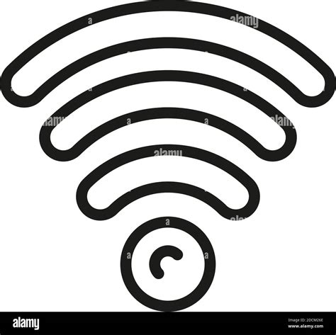 Wifi Hub Icon Outline Wifi Hub Vector Icon For Web Design Isolated On